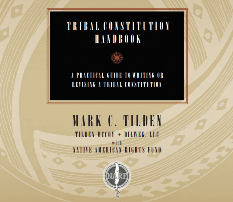 Tribal Constitution Handbook: A Guide to Writing and Revising Tribal ...