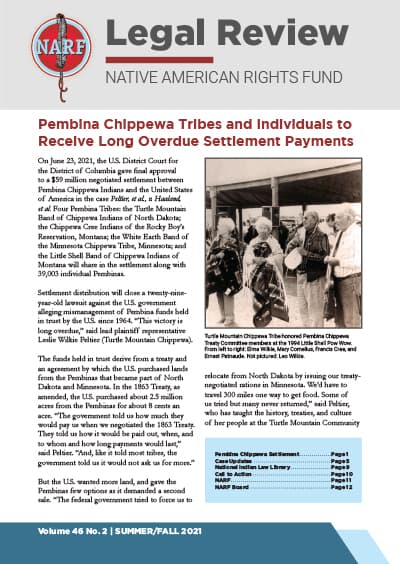 Most Recent Legal Review Features Pembina Class Action - Native ...